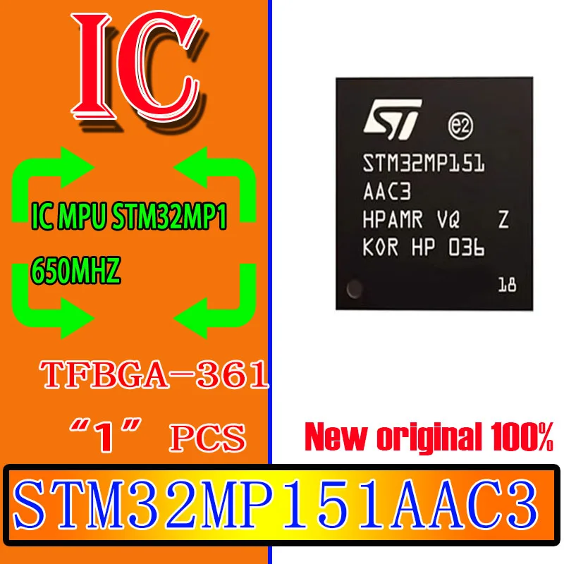 100 New Original Spot Stm32mp151aac3 Tfbga361 Stm32mp151 650 Mhz Arm Cortex M4 Real Time 