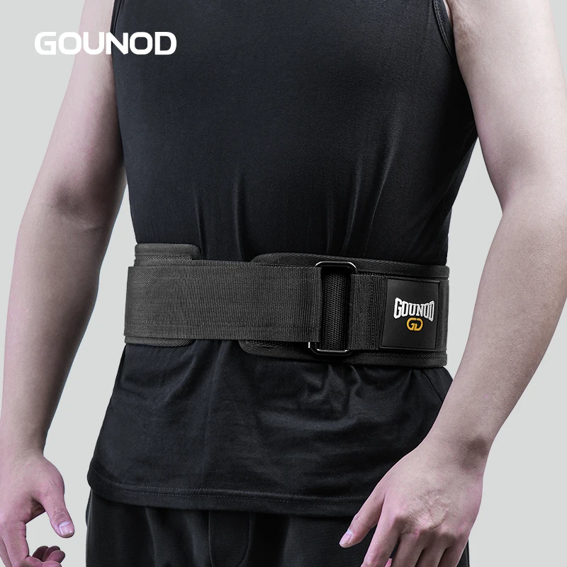 1Pc GOUNOD Gym Weightlifting Belt Adjustable Waist Back Support Squat ...