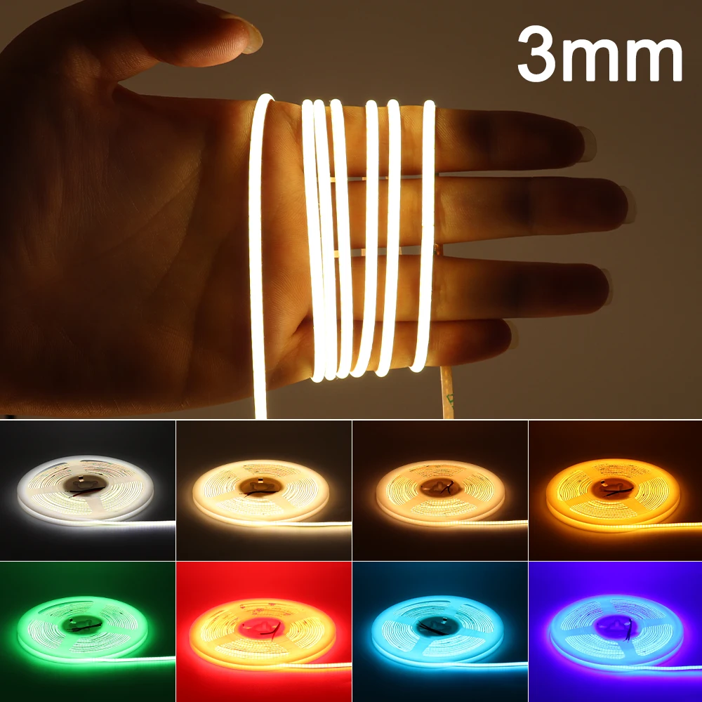 3mm-Ultra-Thin-COB-LED-Strip-Light-12V-LED-Strip-Ribbon-Lamp-24V-Tape ...