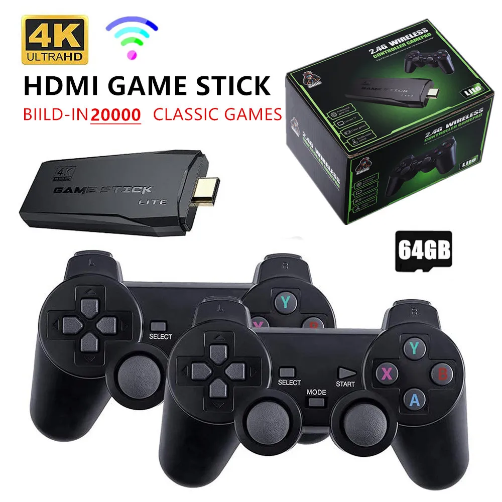Console-per-videogiochi-2-4G-doppio-Controller-Wireless-Game-Stick-4K ...