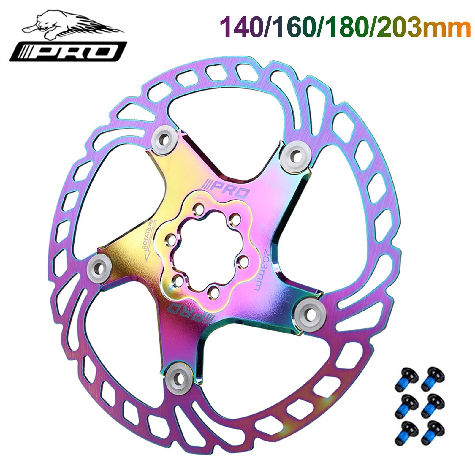 IIIPRO-Disc-Brake-Rotors-Multicolor-Floating-Brake-Rotors-140-160-180 ...