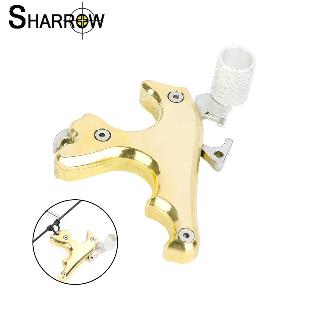 1pc-Archery-Release-Aid-Three-Finger-Manual-Gripper-Brass-for-Compound ...
