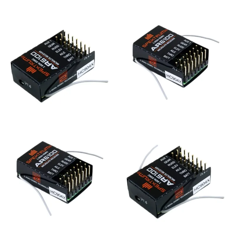 4Pcs DSM2 AR6100 Microlite 6 Channel RC Receptor Compatível Spektrum ...