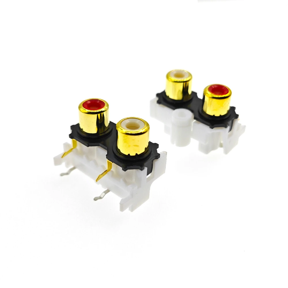 5PCS Connector Lotus Socket PCB Welded 2-Hole Audio Socket Av2-8.4-8 ...