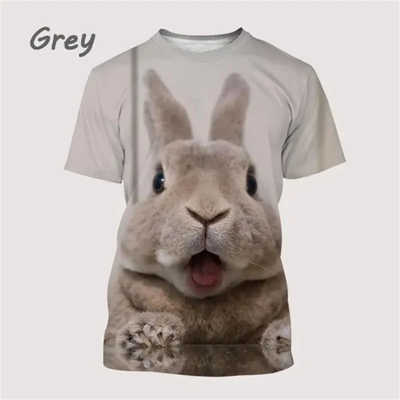 New-3d-Cute-Rabbit-Printed-Cartoon-Animal-Graphs-T-Shirts-For-Men-Women ...