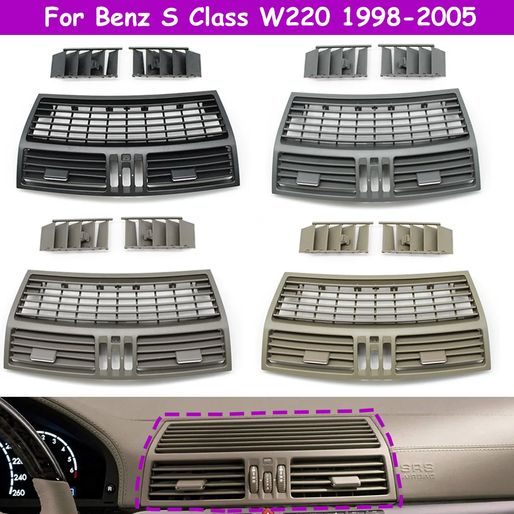 W220 Car Front Dashboard Middle AC Vent Air Vent Grille Panel Cover For ...