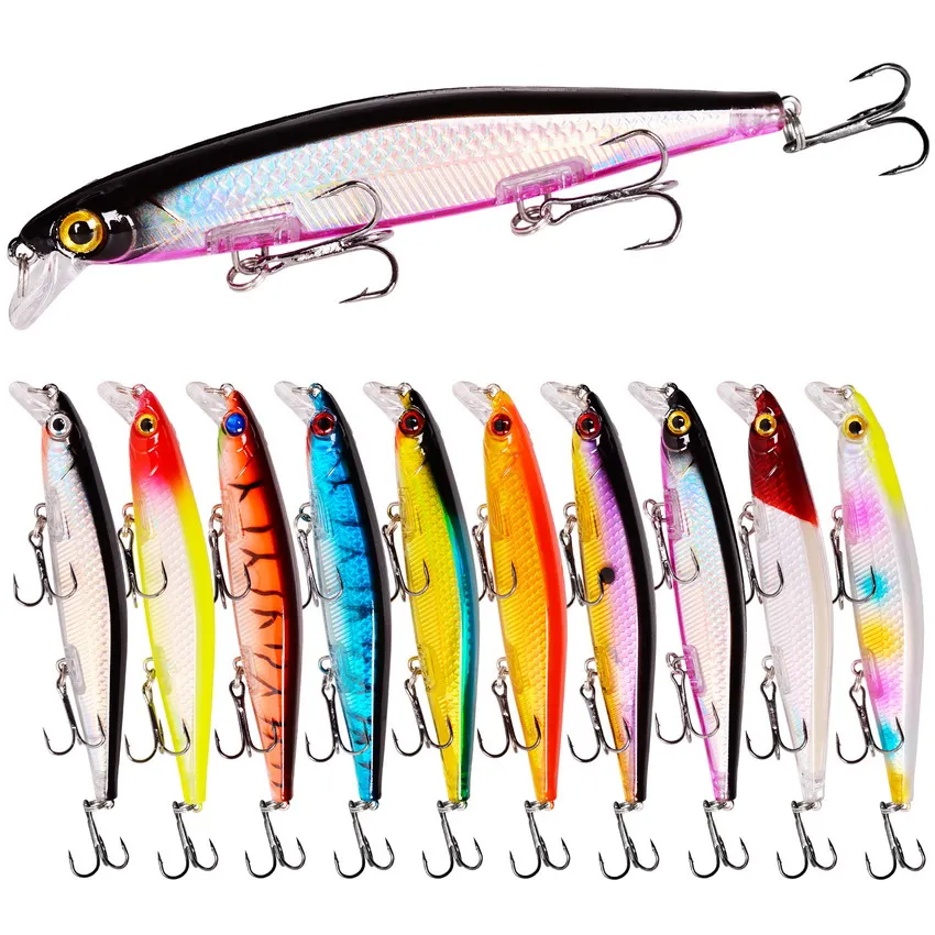 10pcs Fishing Lure | Crankbait Wobblers | Floating Swimbait | Lure 11cm | Bait - 10pcs Minnow ...