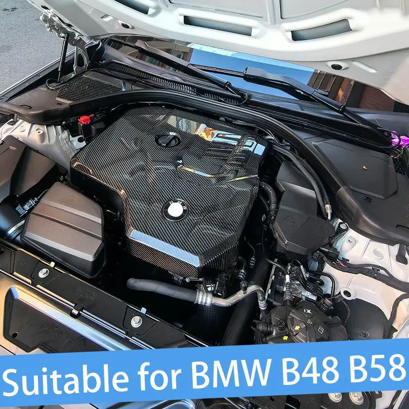 カーボンファイバーエンジンフードカバー,BMW b48 b58シリーズ2,3,4,5,6 gt x3 x4 x5 x6 g01 g05 g06 ...