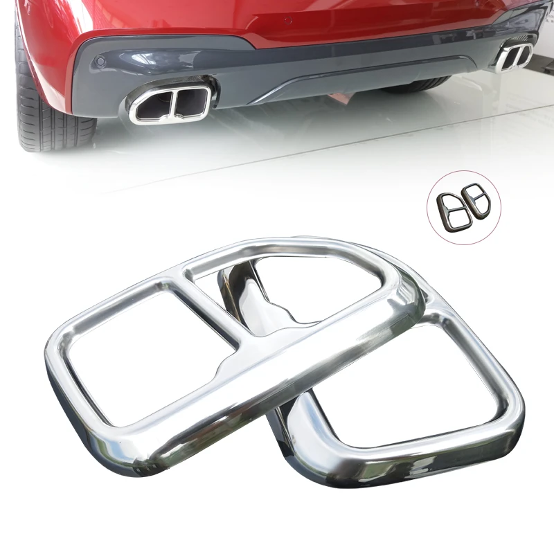 Car tail pipe cover is suitable for 2018-2021 BMW X3 four-out 304 ...