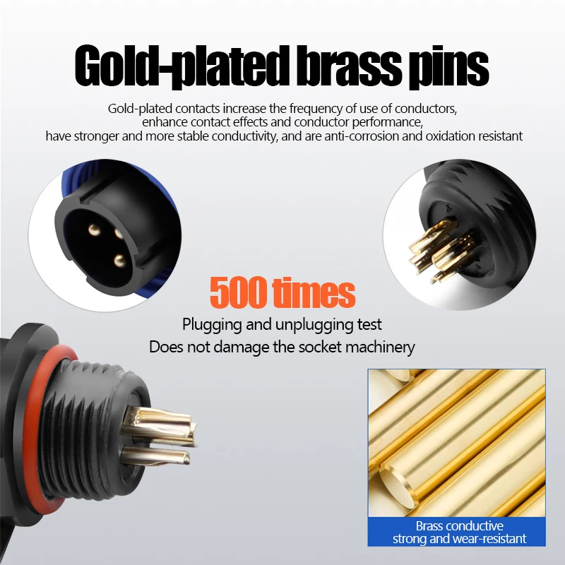 100-sets-IP68-waterproof-aviation-plug-socket-SP21-industrial-connector ...