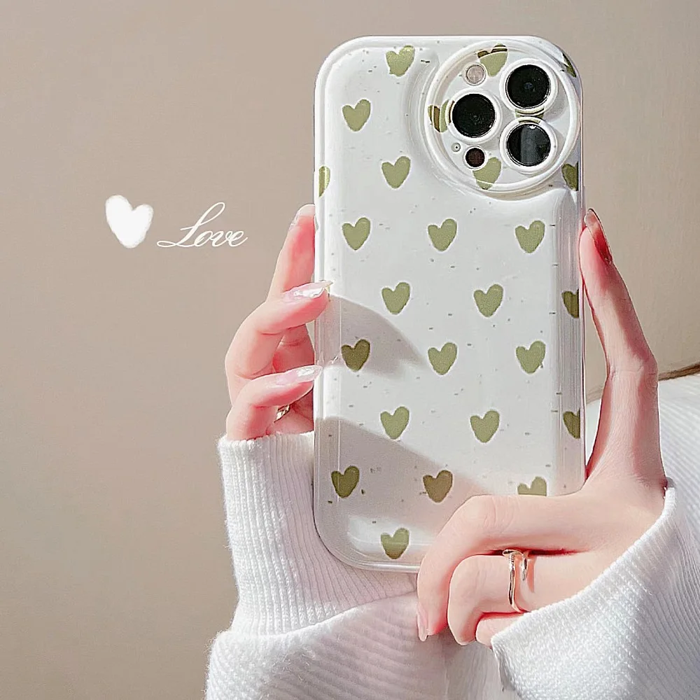 Love Heart Phone Case Silicon | Case Air Cushion Iphone | Love Heart ...