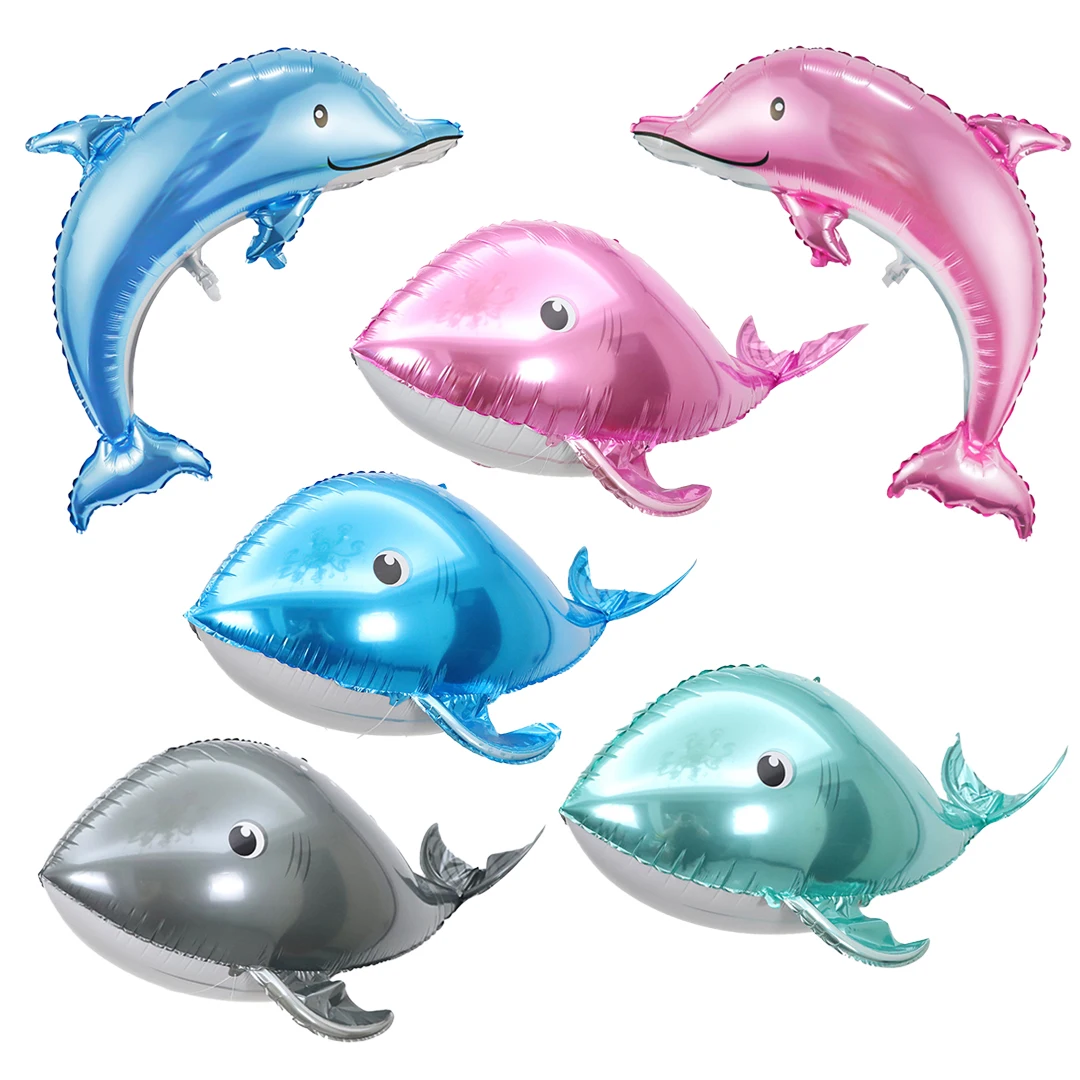 Whale Aluminum Foil Balloons Ocean Animal Balloon Dolphin Children ...