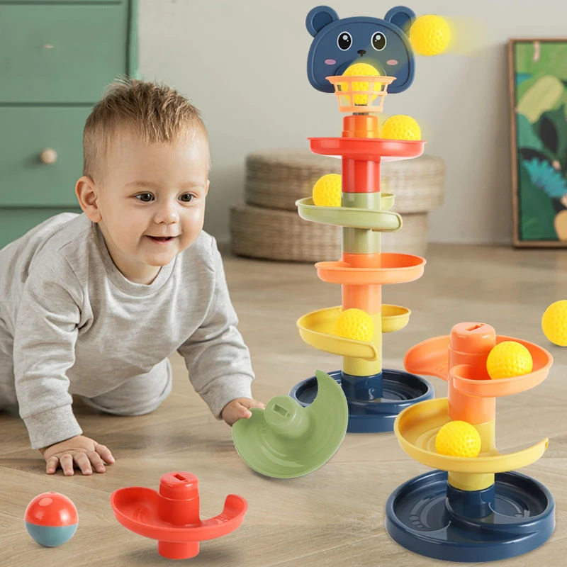 Montessori Slide Track Ball Baby Toys 1 2 3 Years Baby Development Toys ...