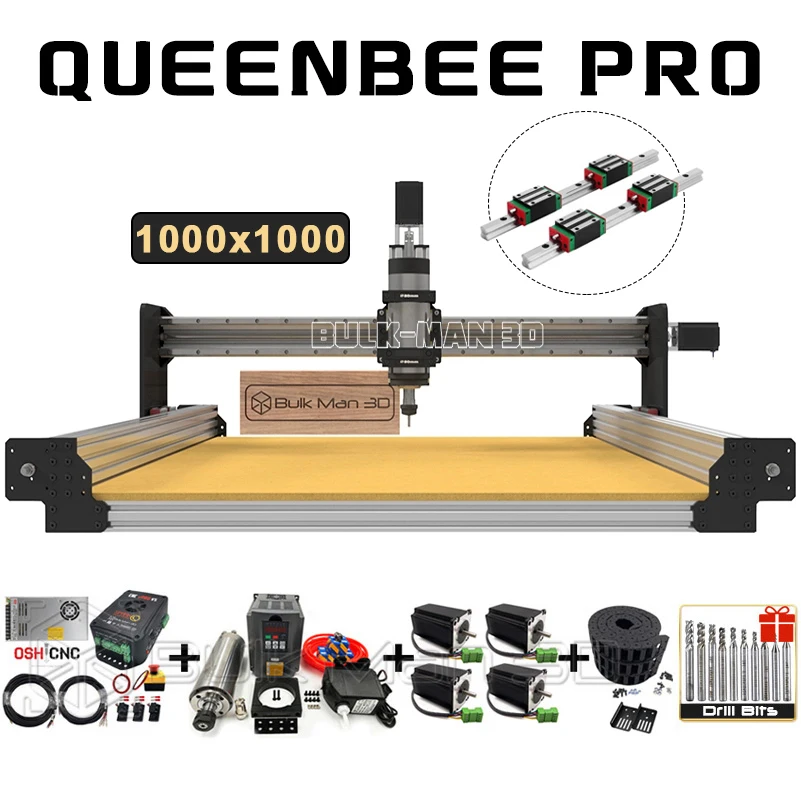 20-OFF-1000x1000mm-QueenBee-PRO-CNC-Router-Machine-Complete-Kit-with ...