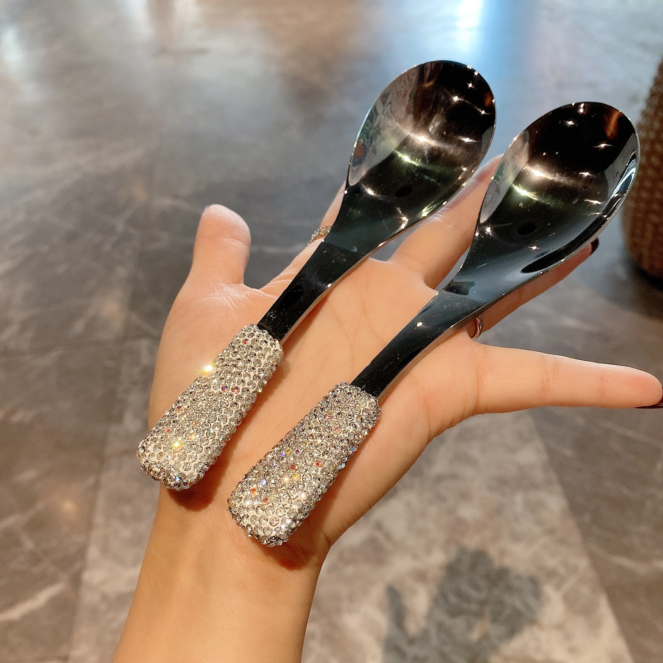 Diamond Korean Spoon 304 Stainless Steel Serving Spoon Eco Friendly ...