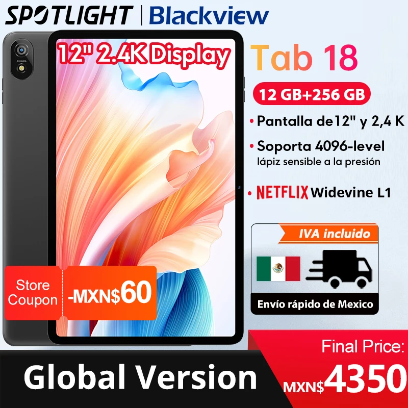 Estreia-mundial-Tablet-Blackview-Tab-18-de-12-polegadas-8GB-12GB-256GB ...