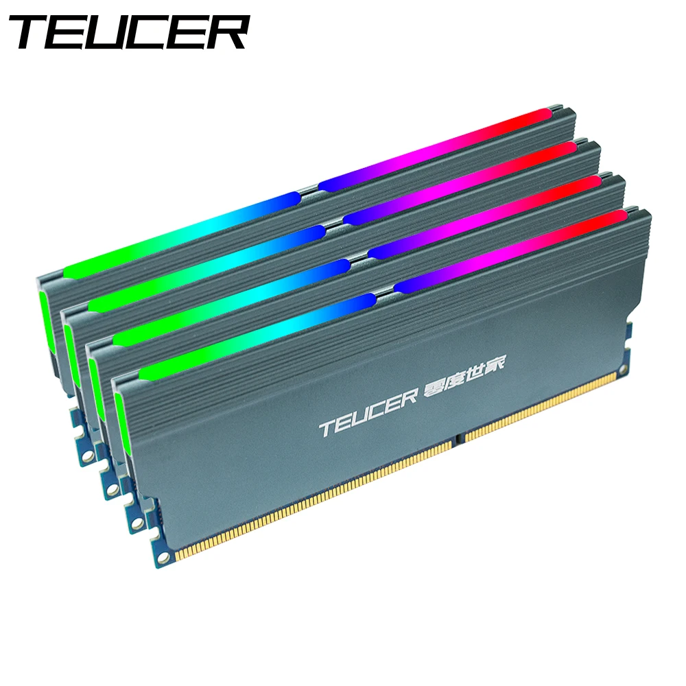 Teucer Rc C13 Ram 히트 싱크 고성능 컴퓨터 메모리 쿨러 Rgb 256 컬러 Pc 게임 Ddr2 Ddr3 Ddr4