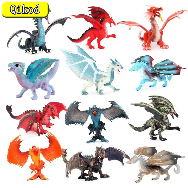 New Hot Mini Anime Figures Myth World Dragon Toy Figurine Firehawk Cute ...