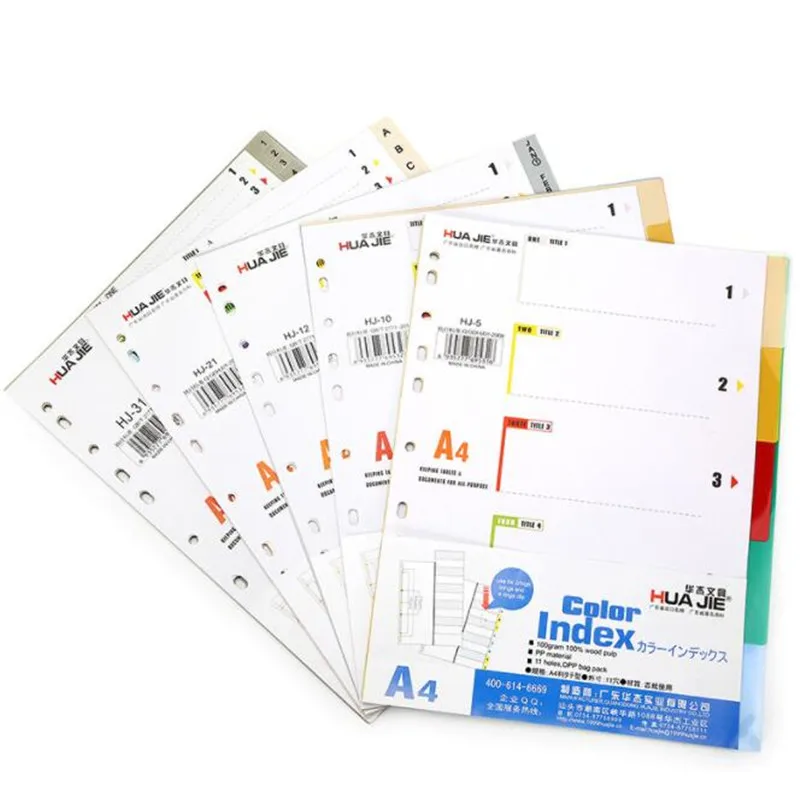 New-21-pages-package-11-Holes-A4-Comix-Binder-Inner-Page-Dividers-Set ...