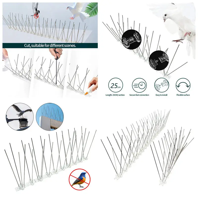 25-1000cm Anti Pigeon Spikes Bird Repeller Stainless Steel Against ...