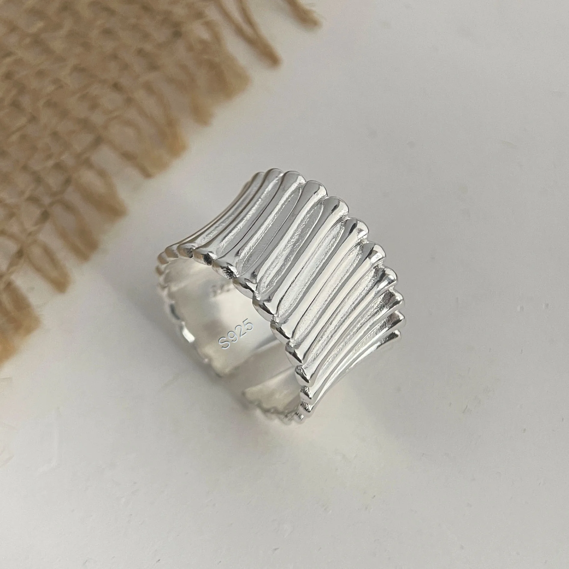925 Sterling Silver Vintage Finger Rings for Women U Shape Interware ...