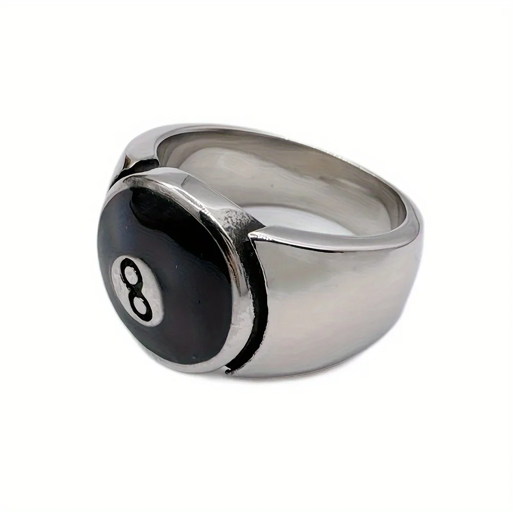 Black-Eight-Ring-316L-Stainless-Steel-Jewelry-Punk-Men-Casual-Ring ...