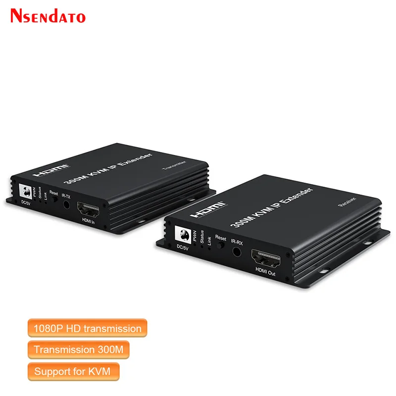 300m-HDMI-KVM-Extender-over-IP-RJ45-Ethernet-Lan-Network-cable ...