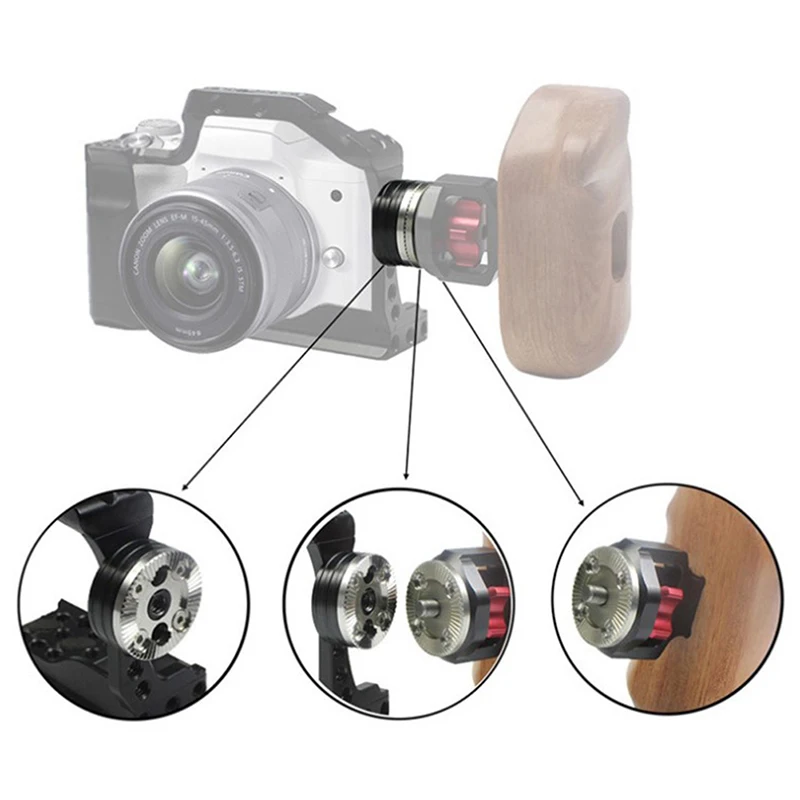 Support de rosette M6 ARRI pour appareil photo reflex numérique,adaptateur fileté,support rapide ...