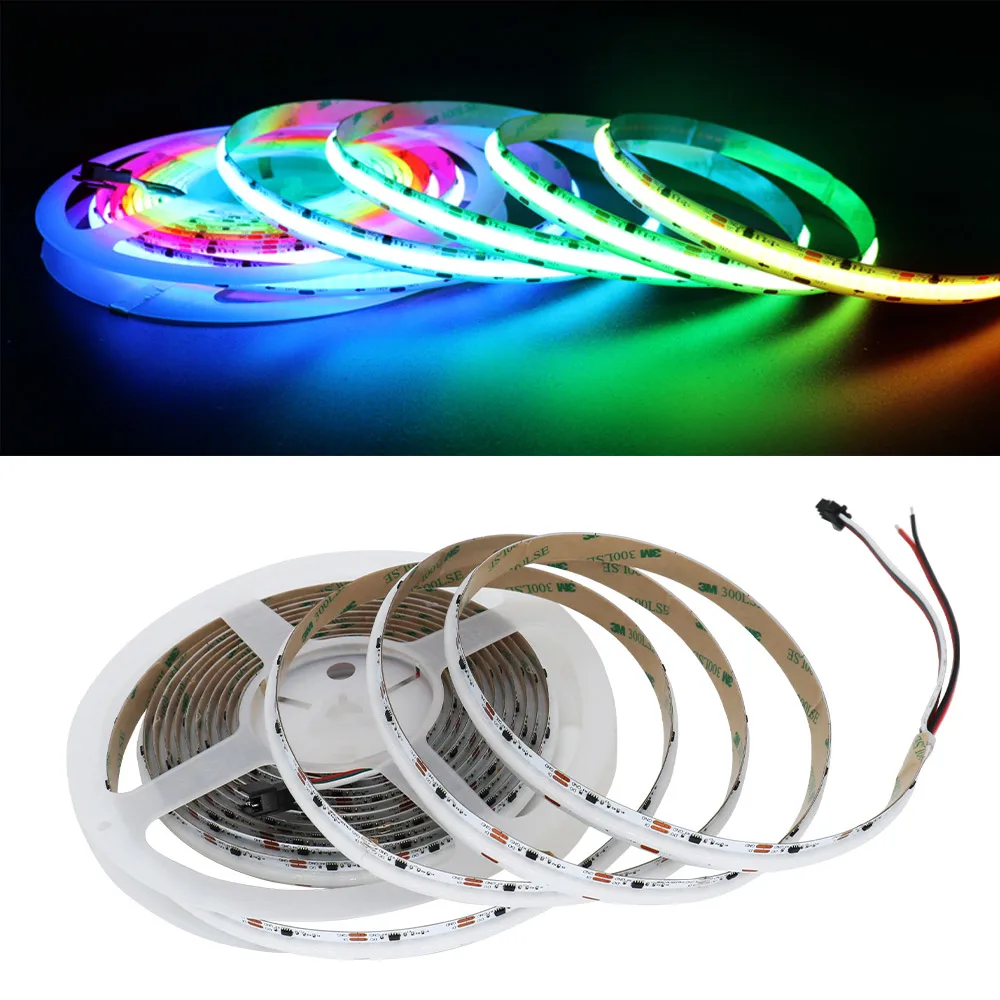 RGBIC-COB-LED-Strip-Light-WS2811-Addressable-Dream-Color-RGB-DC-12V-24V ...