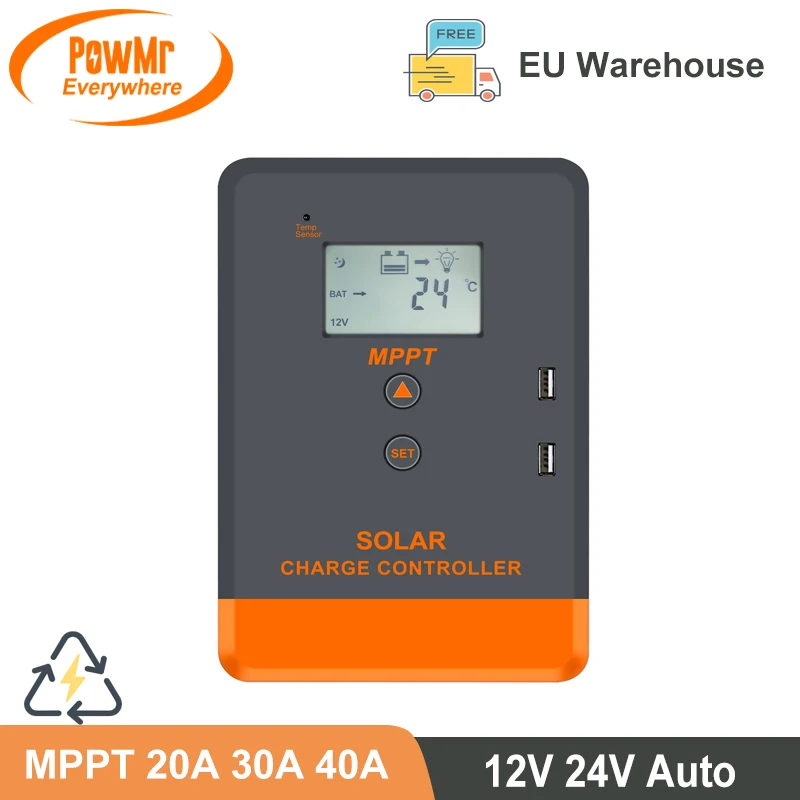 PowMr-MPPT-Solar-Panel-Charger-Controller-20A-30A-40A-12V-24V-Auto-LCD ...
