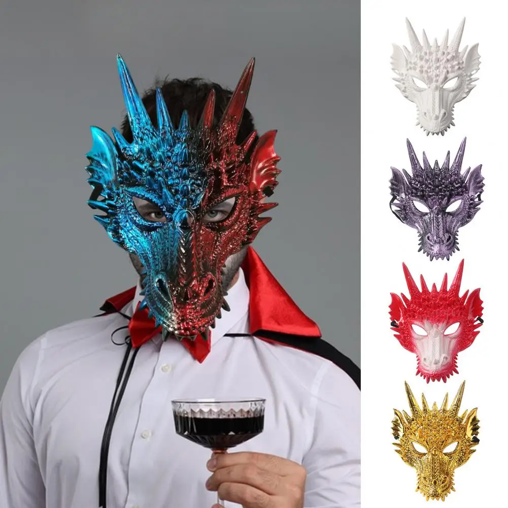 3D Dragon Head Face Guard Cool Stage Performance Costume Party Cosplay ...
