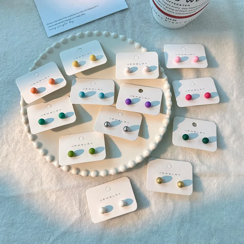 Small-Cute-Stud-Earrings-for-Women-Girls-Pink-Rose-Simple-Acrylic ...