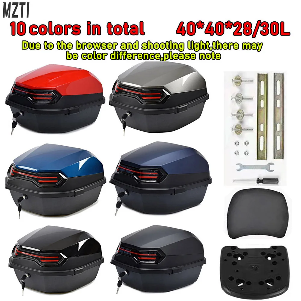 Motorcycle-Tour-Tail-Box-Scooter-Trunk-Luggage-Top-Lock-Storage-Carrier ...