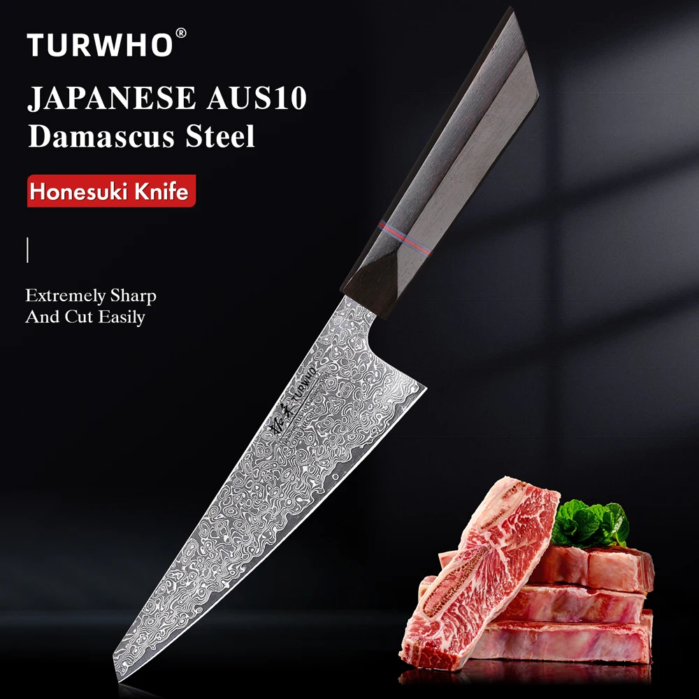 TURWHO-6-Japanese-Honesuki-Knife-Damascus-Steel-Kitchen-Professional ...