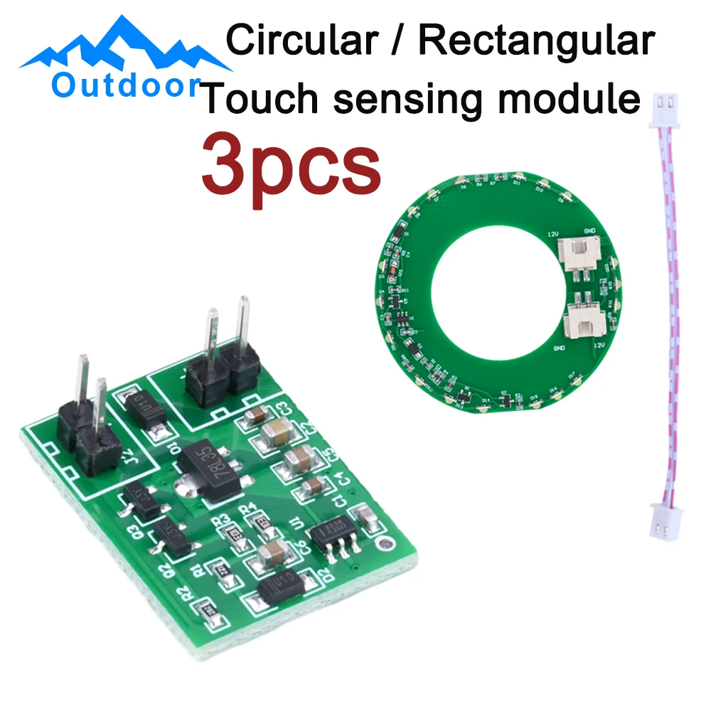 3PCS-Touch-Sensor-Module-Led-Light-Emitting-Module-Luminous-River-Table ...
