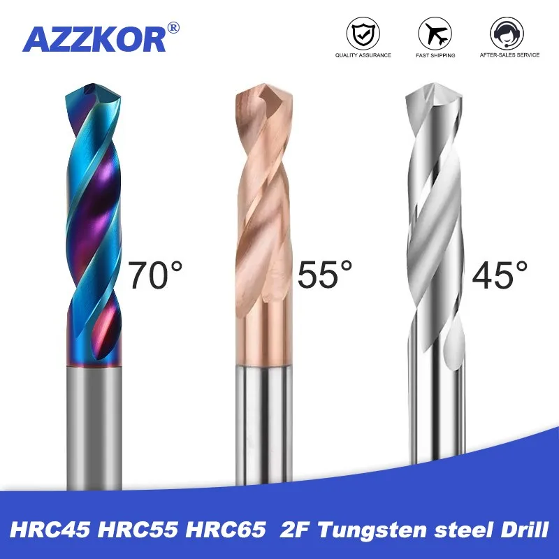 AZZKOR-HRC45-HRC55-HRC65-2F-Tungsten-steel-Carbide-Drill-Bits-For-CNC ...