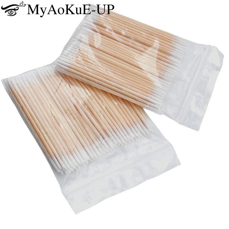 300-500pcs-Double-Head-Cotton-Swab-Medical-Wood-Sticks-Nose-Ears-Clean ...
