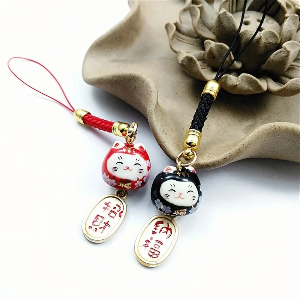 Japanese-Lucky-Cat-Phone-Straps-Cute-Keychain-Bag-Accessories-Phone-Key ...