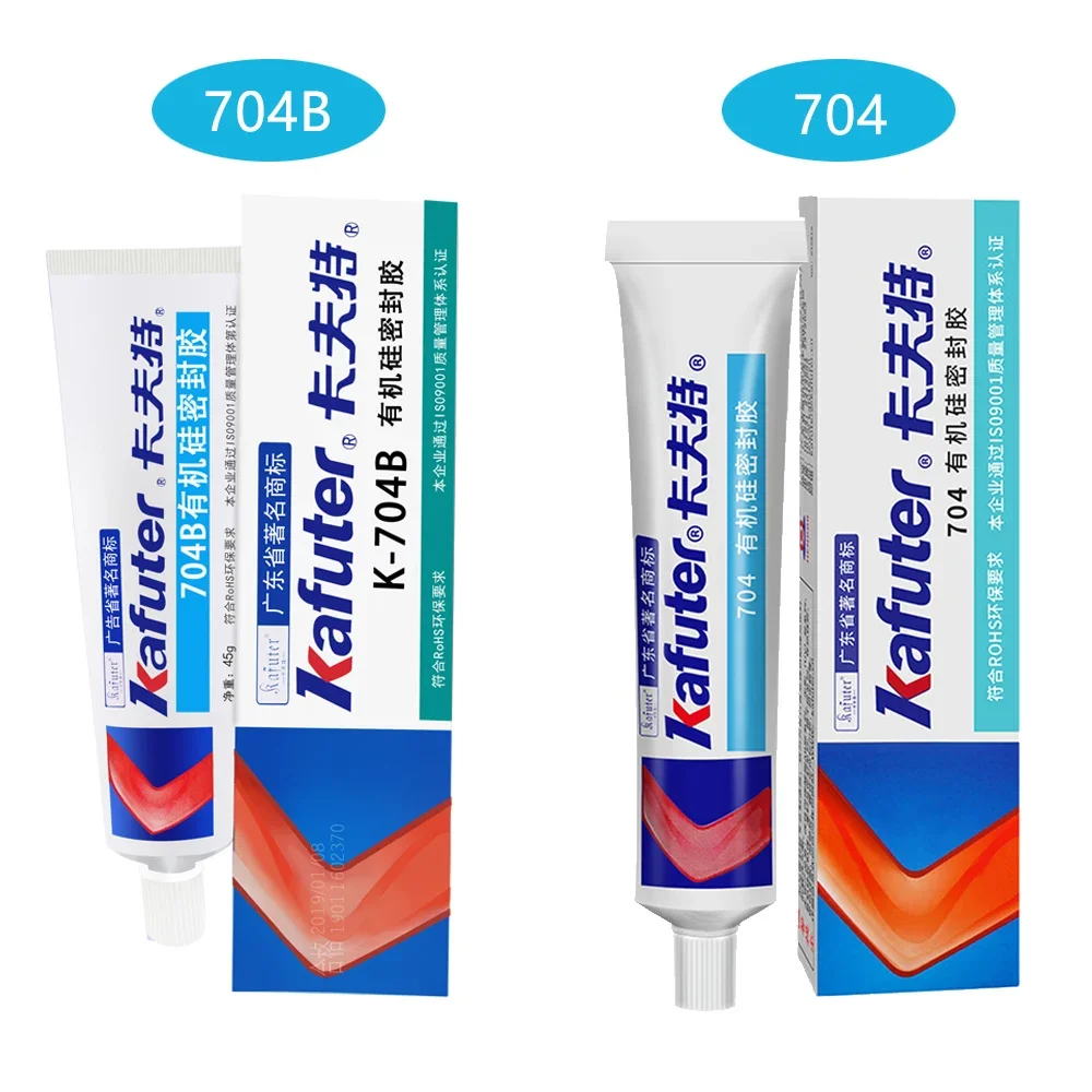 45g-Kafuter-K-704-704B-RTV-Silicone-Rubber-Industrial-Adhesive-White-Balck-Glue-High-Temperature ...
