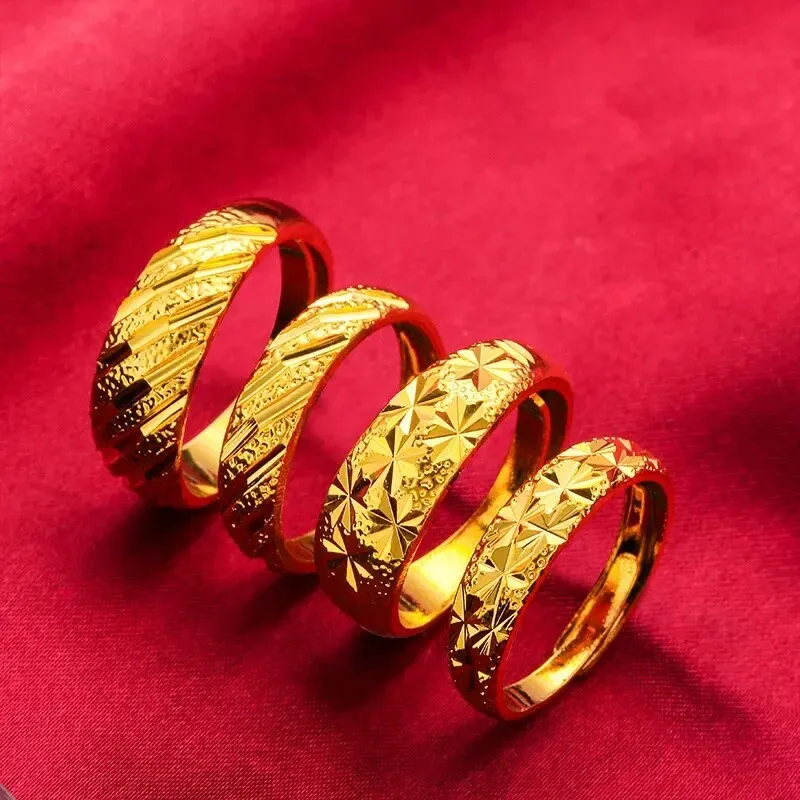 Anillos-de-ducha-de-meteoritos-lisos-chapados-para-mujeres-y-hombres ...