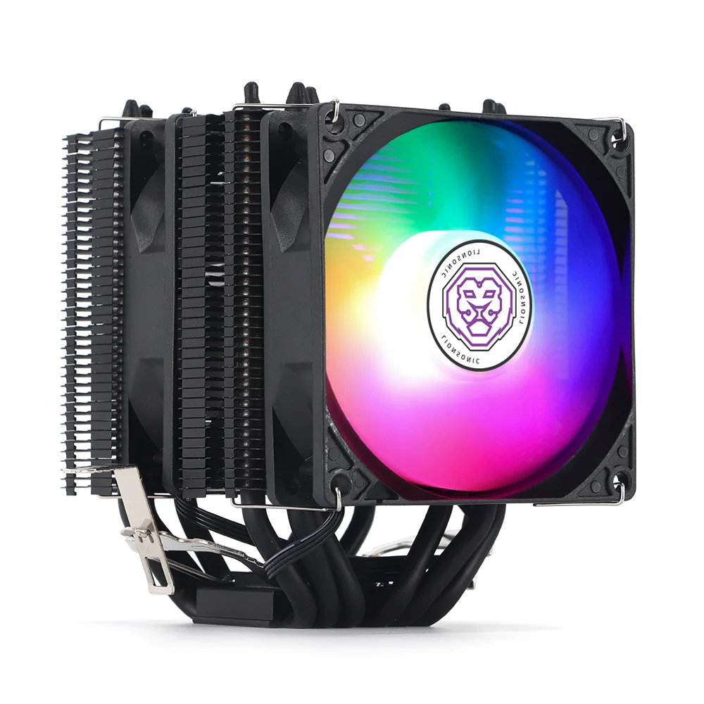 6 Heat Pipes CPU Cooler 4 Pin PWM RGB PC Quiet Intel LGA 1700 2011 2011 ...