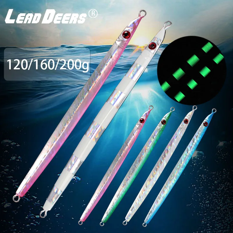 Leaddeers High Quality Jigging Lure Lead Fish Metal Jigs 120 160 200g 4 ...