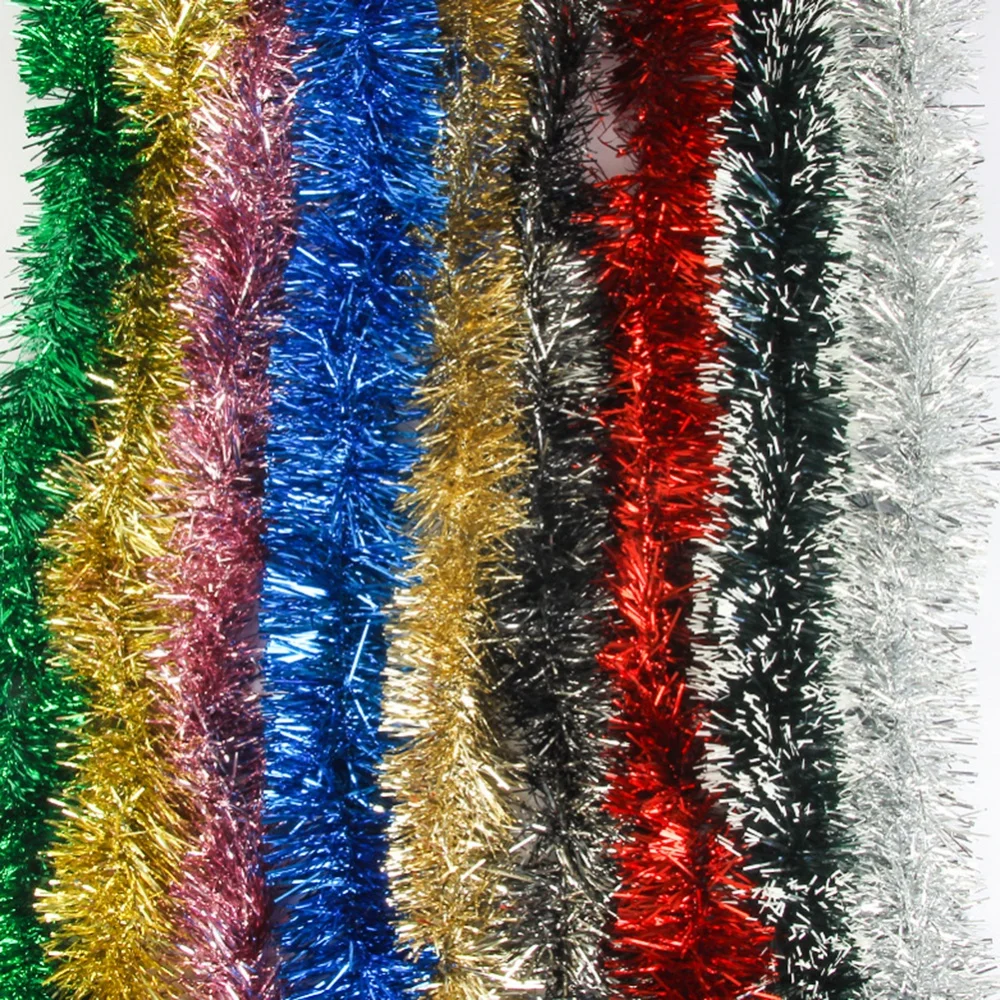 Christmas-Tinsel-Ribbons-Bright-Color-Cane-Ribbon-Garland-Xmas-Hanging ...