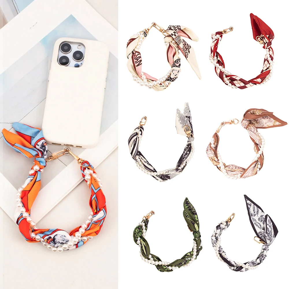 Woven-Wristband-Wrist-Link-Phone-Case-Chain-Silk-Scarf-Short-Hanging ...