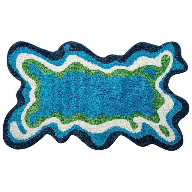70s Retro Psychedelic Groovy Tufted Rug for Living Room Bedroom Fluffy ...