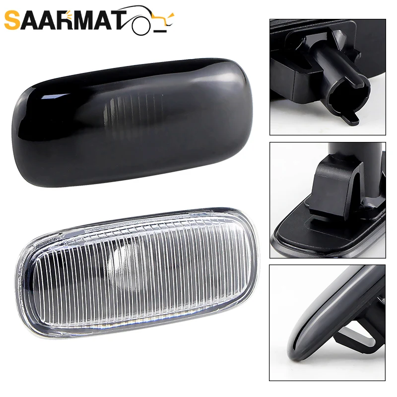 2PCS Side Indicator Turn Signal Marker Light Lamp Cover Shell Left ...