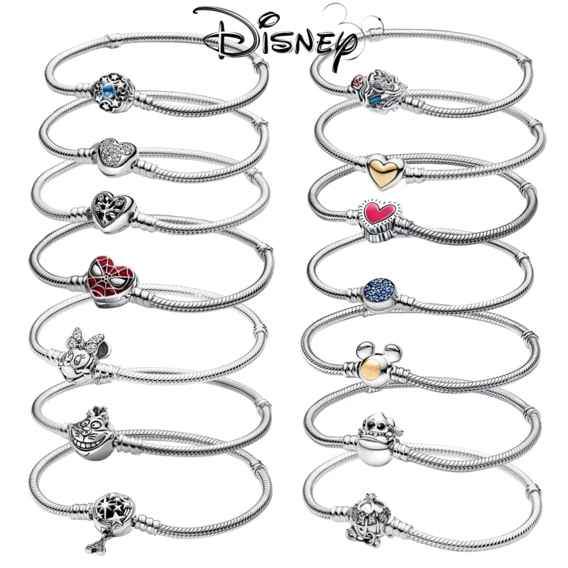 Disney-pulsera-de-cadena-de-serpiente-con-hebilla-de-concha-en-forma-de ...