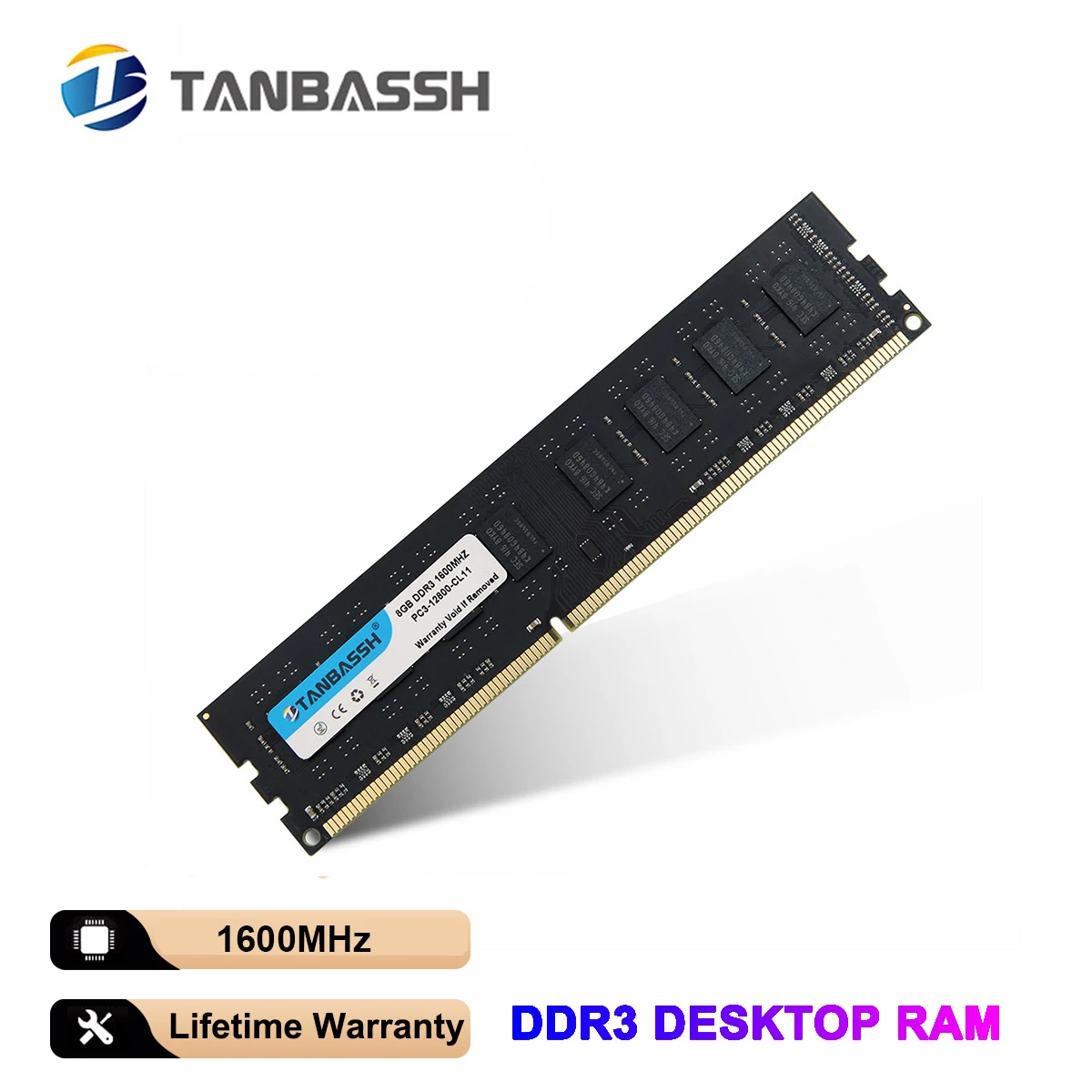 TANBASSH 4GB 8GB DDR3 1600MHz Desktop Memory Long DIMM RAM Compatible ...