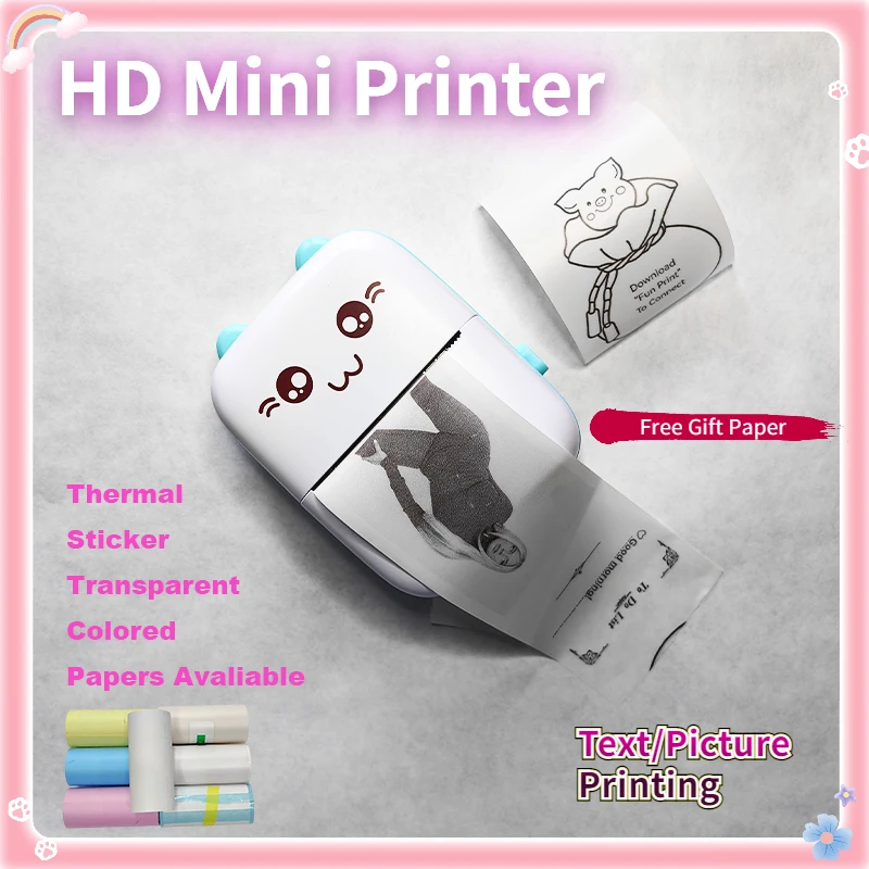 Mini C9 Photo Pocket Printer Portable Ink-free Thermal Printer 57mm ...