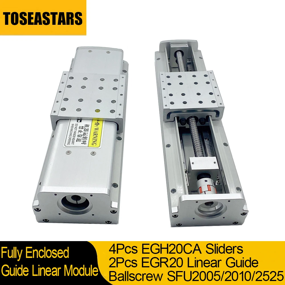 Fully-Enclosed-Guide-Linear-Module-165mm-Width-100-1000MM-SFU-2505-2510 ...